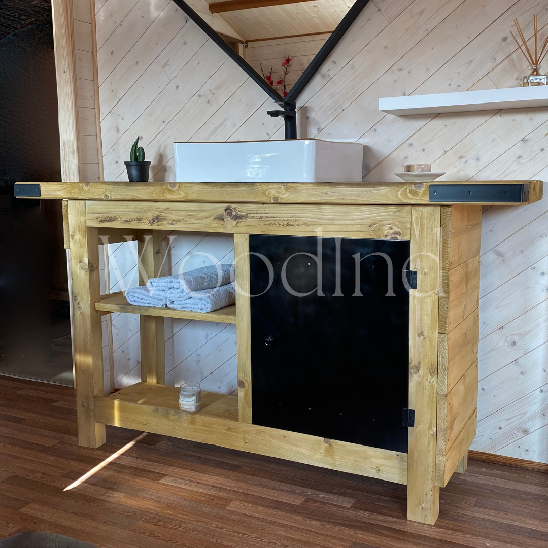 Meuble de salle de bain bois et metal LEO - Sur mesure – WoodInd